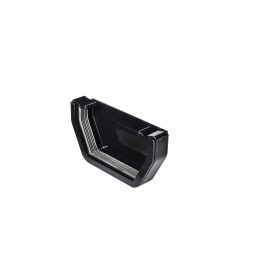 SWISH | GUTTERING | EXTERNAL STOP END | SQUARE | BLACK