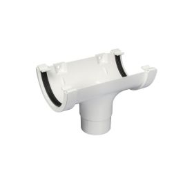SWISH | GUTTERING | RUNNING OUTLET | HALF ROUND | WHITE